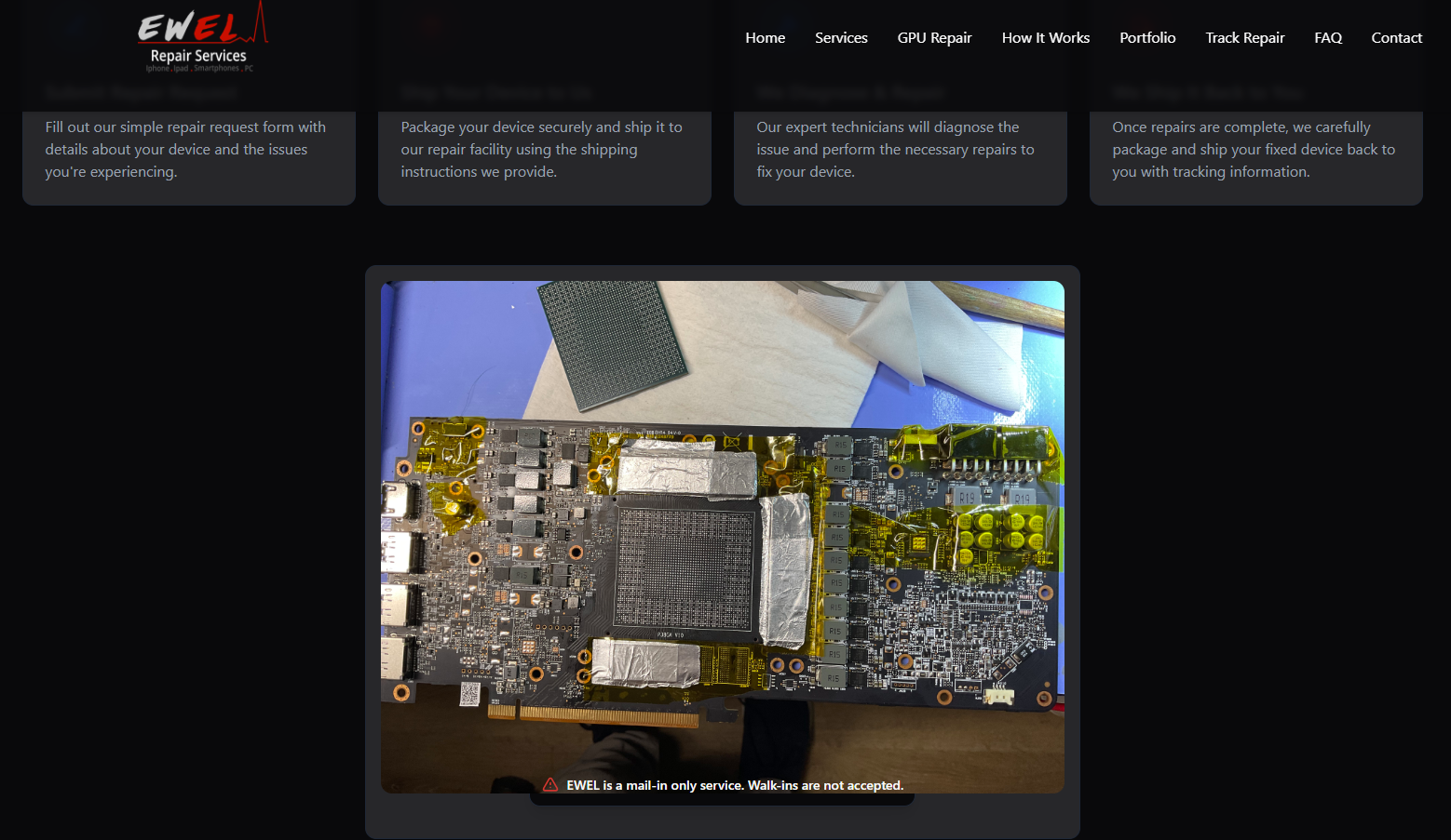 EWEL - GPU Repair, Graphics Card Repair & Electronics Services | Mail ...